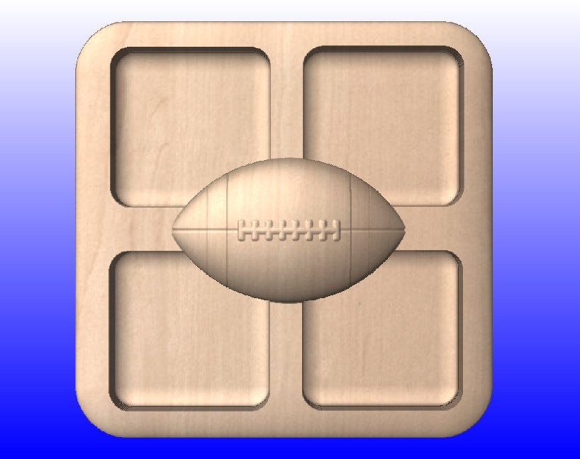 Appetizer Platter, Football | CNC 3D Relief File STL - Etsy