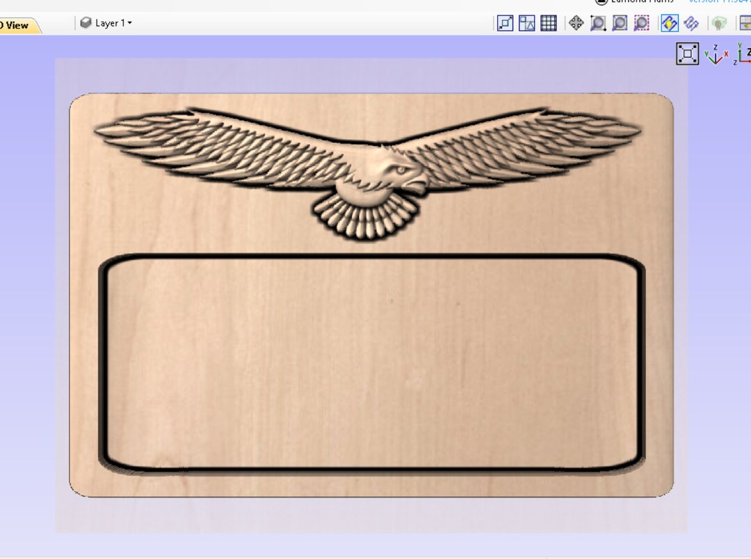 Eagle Organizer Tray | CNC 3D Relief File STL - Etsy