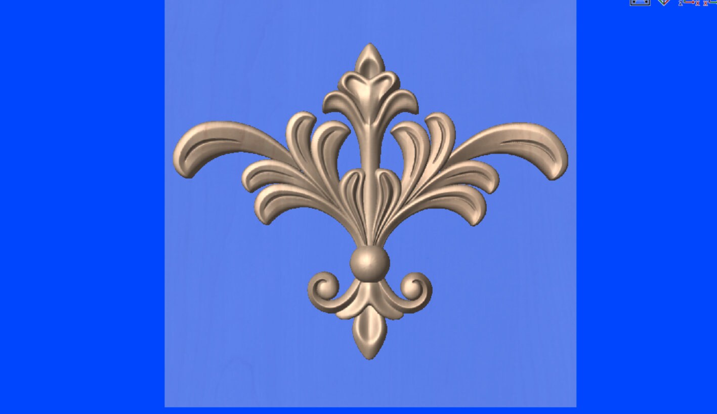 Grand Center Applique CNC STL 3D Relief File - Etsy
