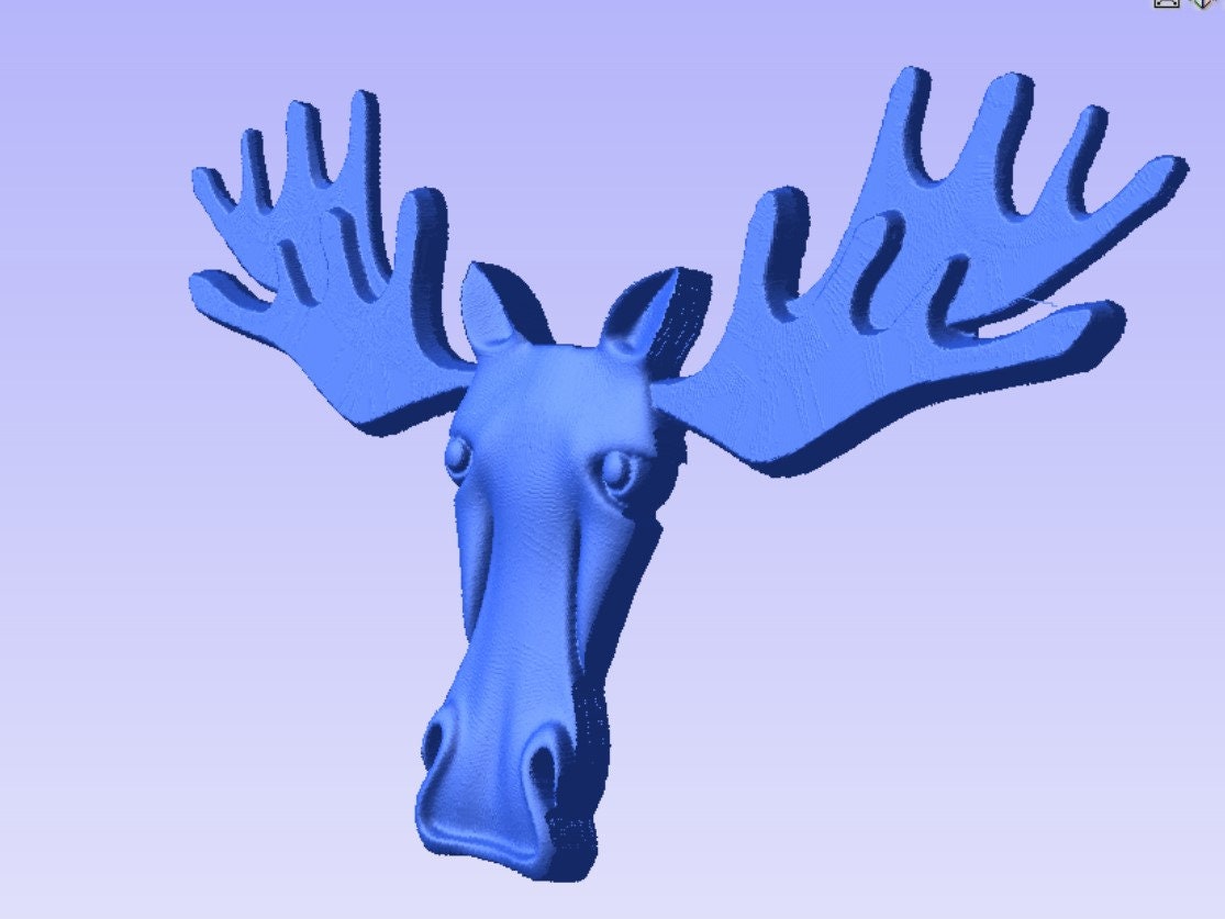 Moose Head CNC 3D Relief File STL - Etsy