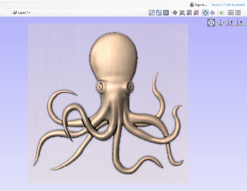Octopus CNC 3D Relief File STL - Etsy