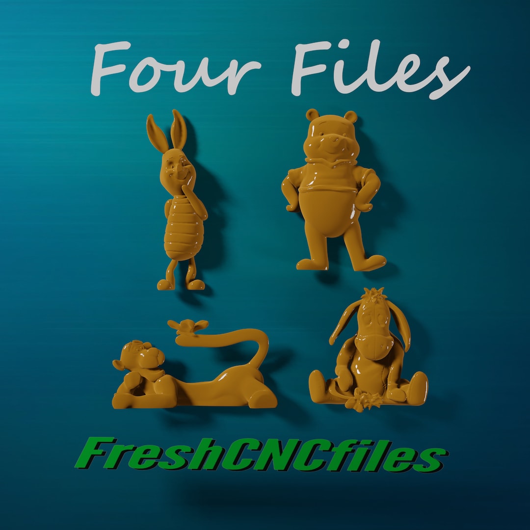 Cartoon Show Characters | CNC 3D Relief File STL - 4 Files - Etsy