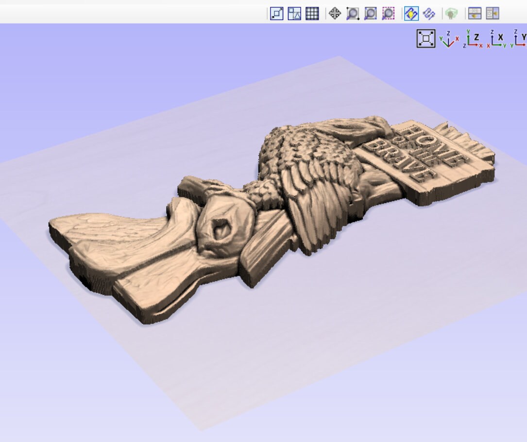 Eagle on Log Three CNC 3D Relief File STL - Etsy