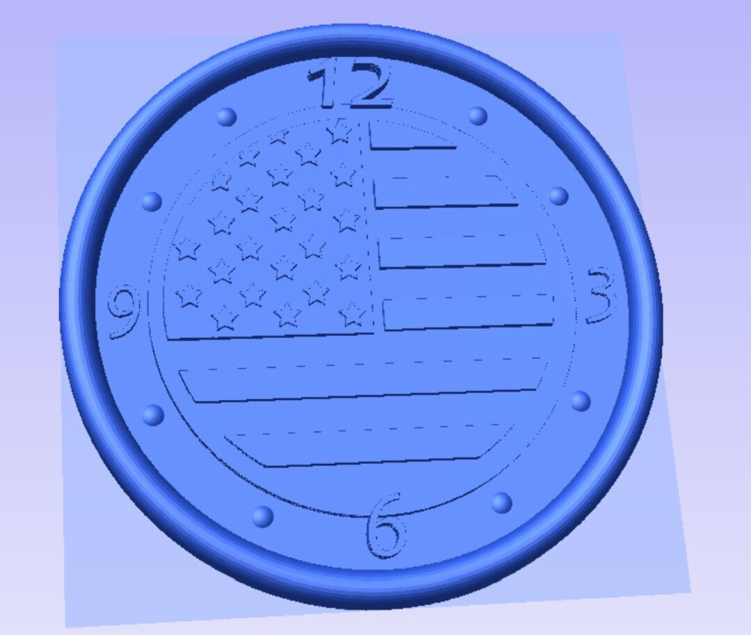USA Flag Clock | CNC 3D Relief File STL - Etsy