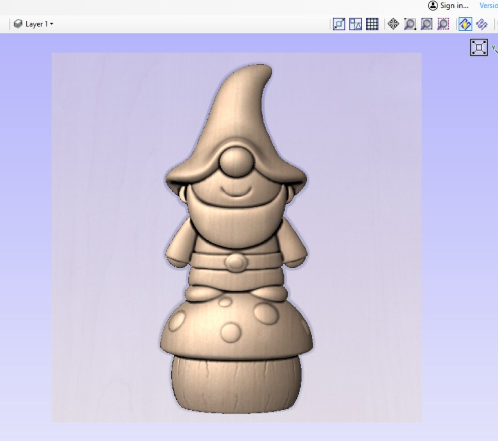 Gnome on Mushroom | CNC 3D Relief File STL - Etsy