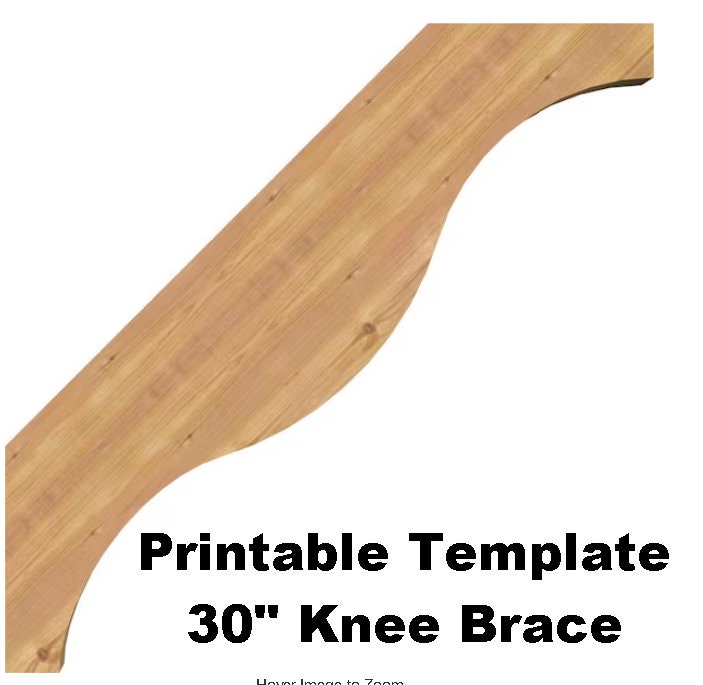 Funston 30-inch Printable Knee Bracetemplate - Etsy
