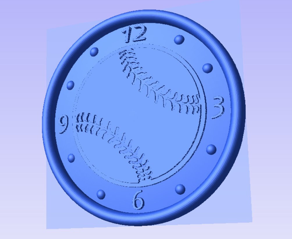 Baseball Clock | CNC 3D Relief File STL - Etsy