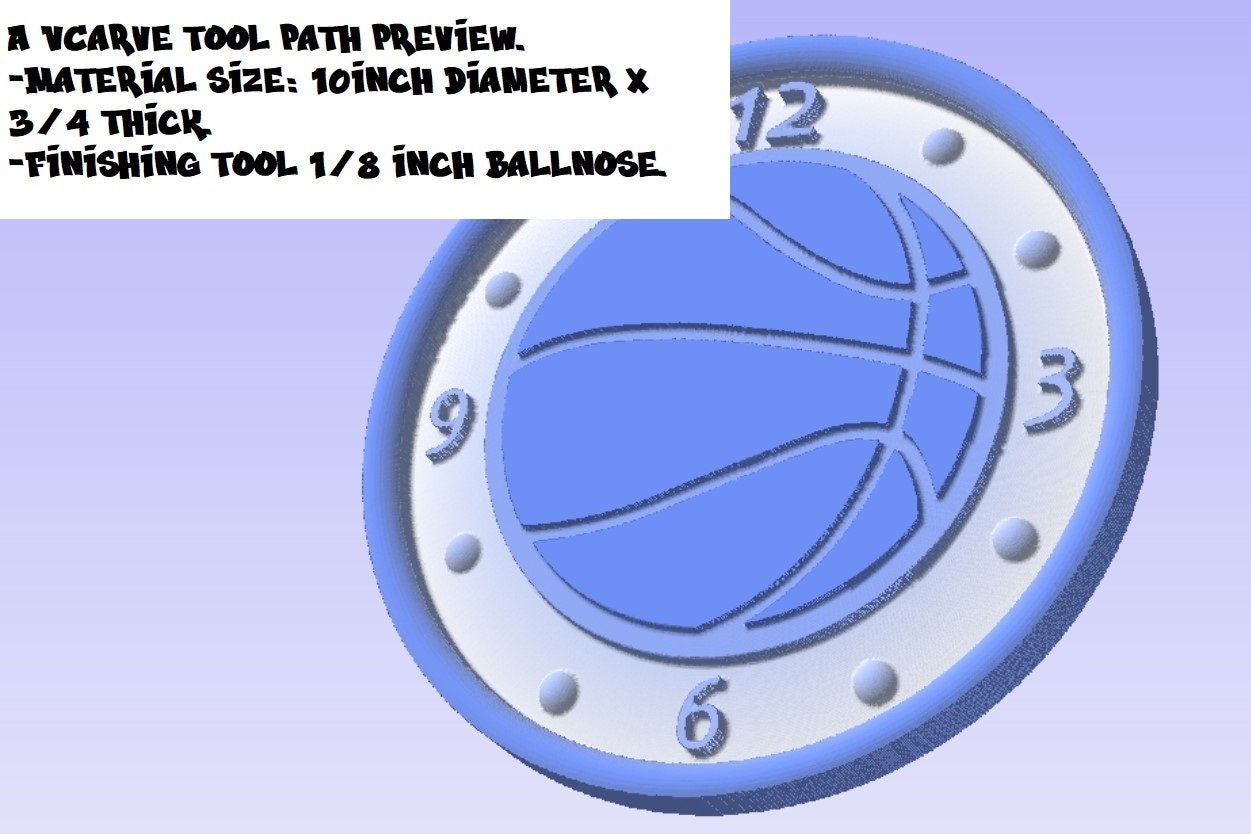 Basketball Clock | CNC 3D Relief File STL - Etsy