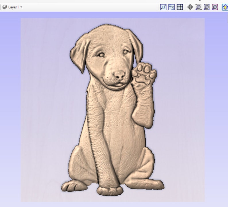 Puppy | CNC 3D Relief File STL - Etsy