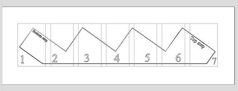 Stair Stringer Template Four 4 Steps for 2x10 Lumber - Etsy
