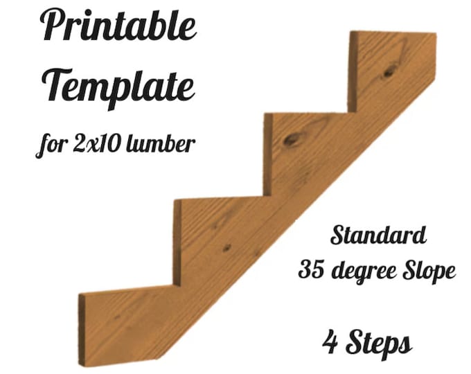 Stair Stringer Templates for 2x10 Lumber - Etsy Canada