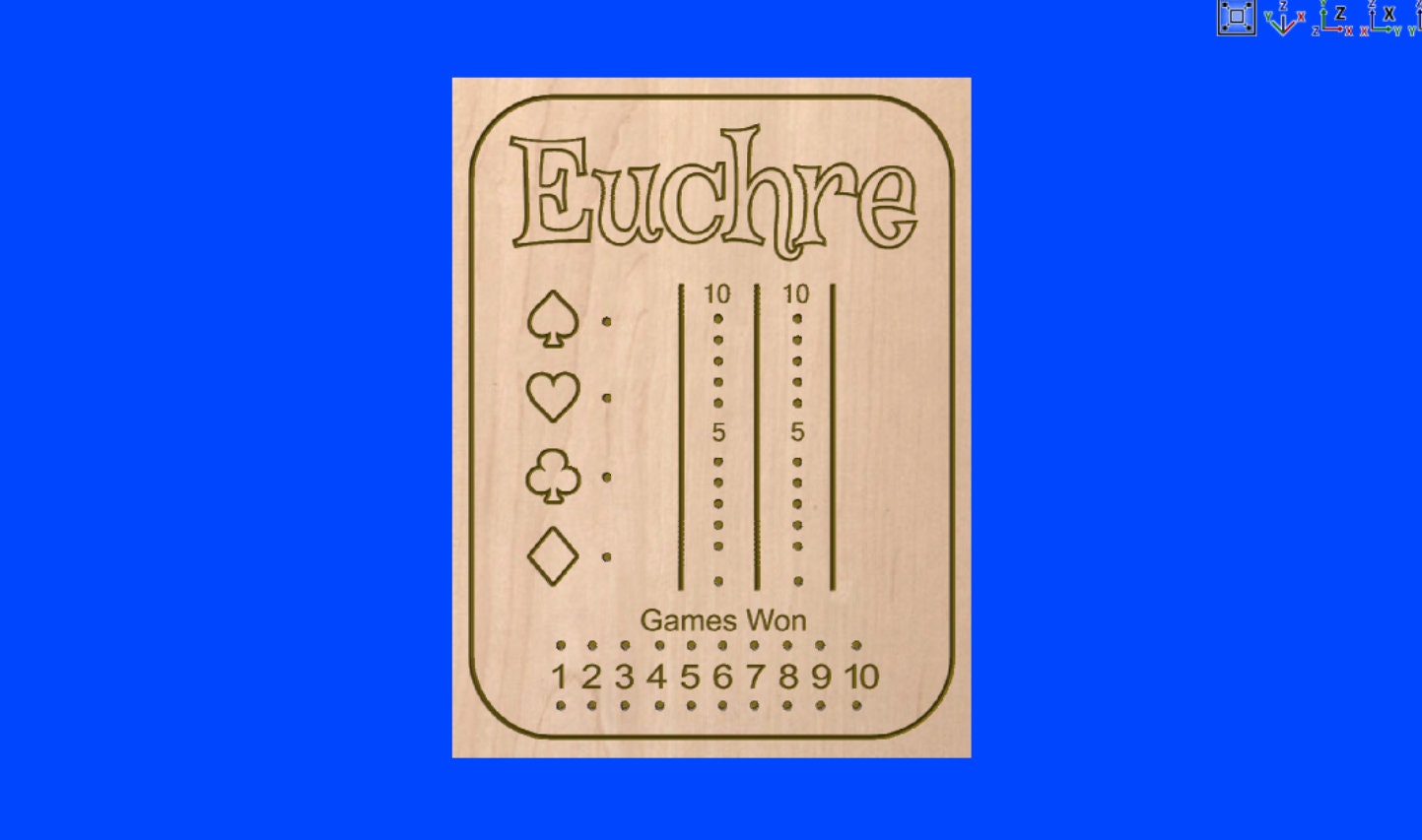 Euchre Game Score Board CNC File - Etsy
