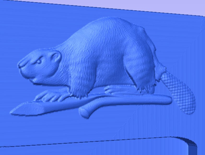 Beaver Rolling Tray CNC 3D Relief File STL - Etsy