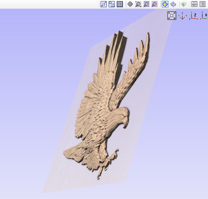 Eagle Three CNC 3D Relief File STL - Etsy