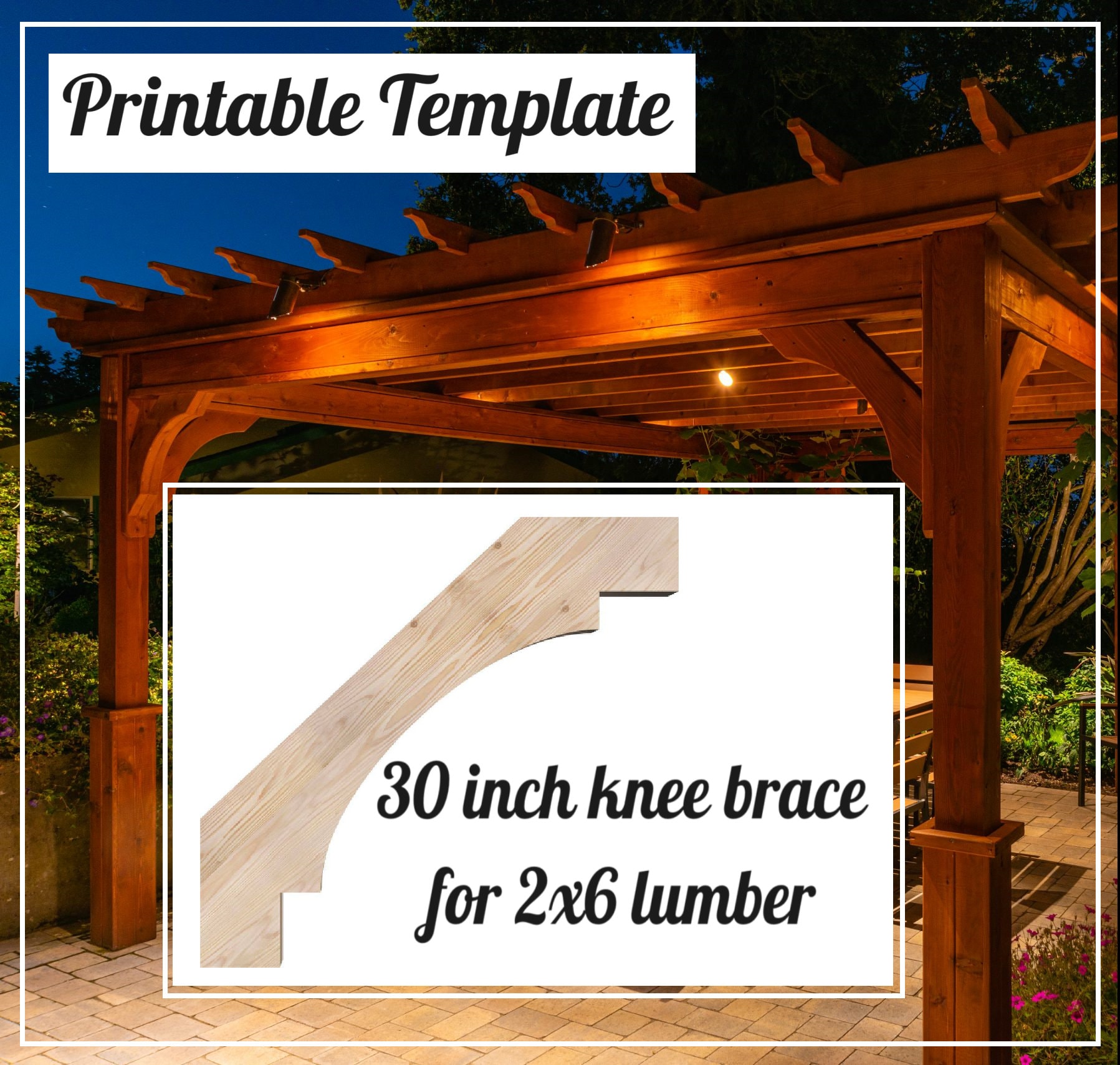 Knee Brace 30-inch Printable Template - Etsy