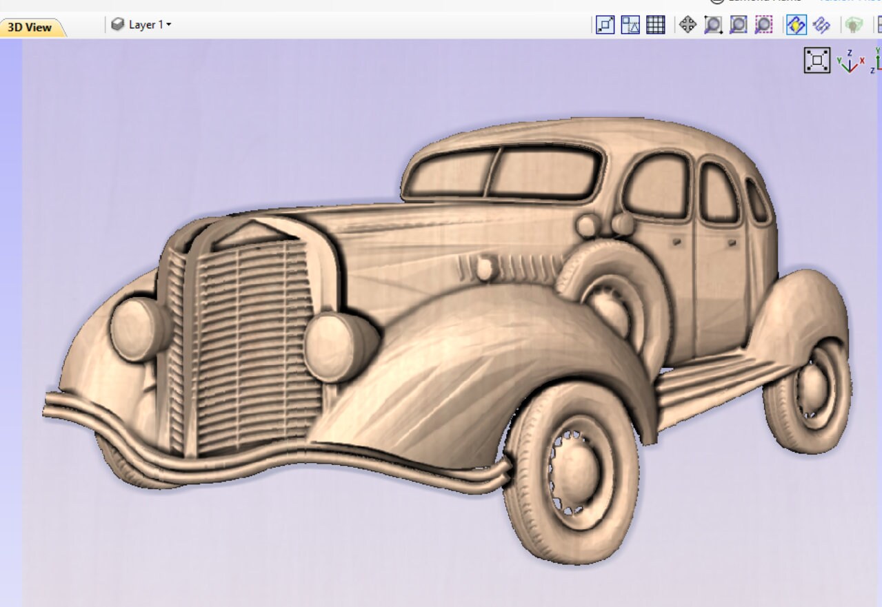 Classic Car CNC 3D Relief File STL - Etsy