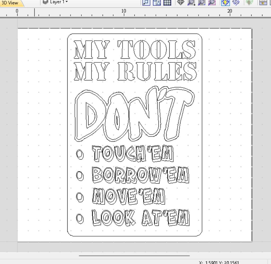 My Tools My Rules Sign CNC SVG Digital File - Etsy