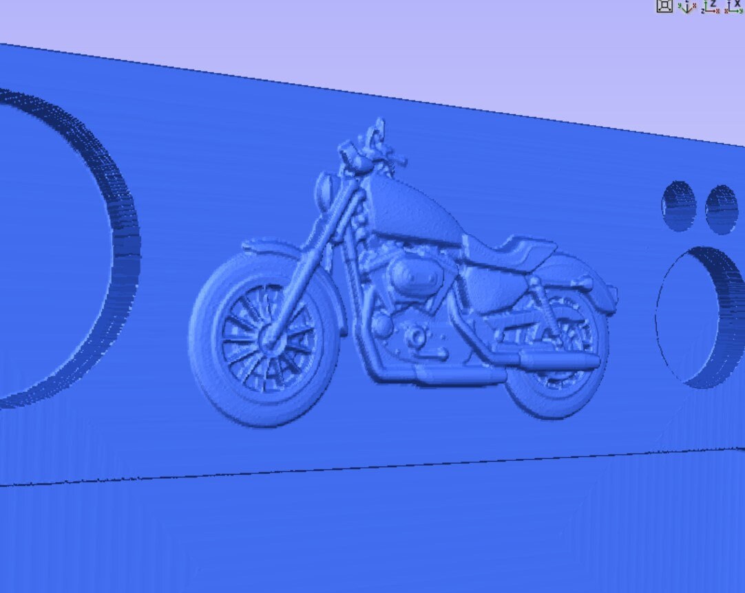 Motorcycle Rolling Tray CNC 3D Relief File STL - Etsy