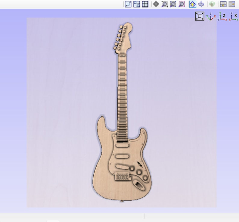 Guitar | Five Files - CNC 3D Relief Files, STL - Etsy