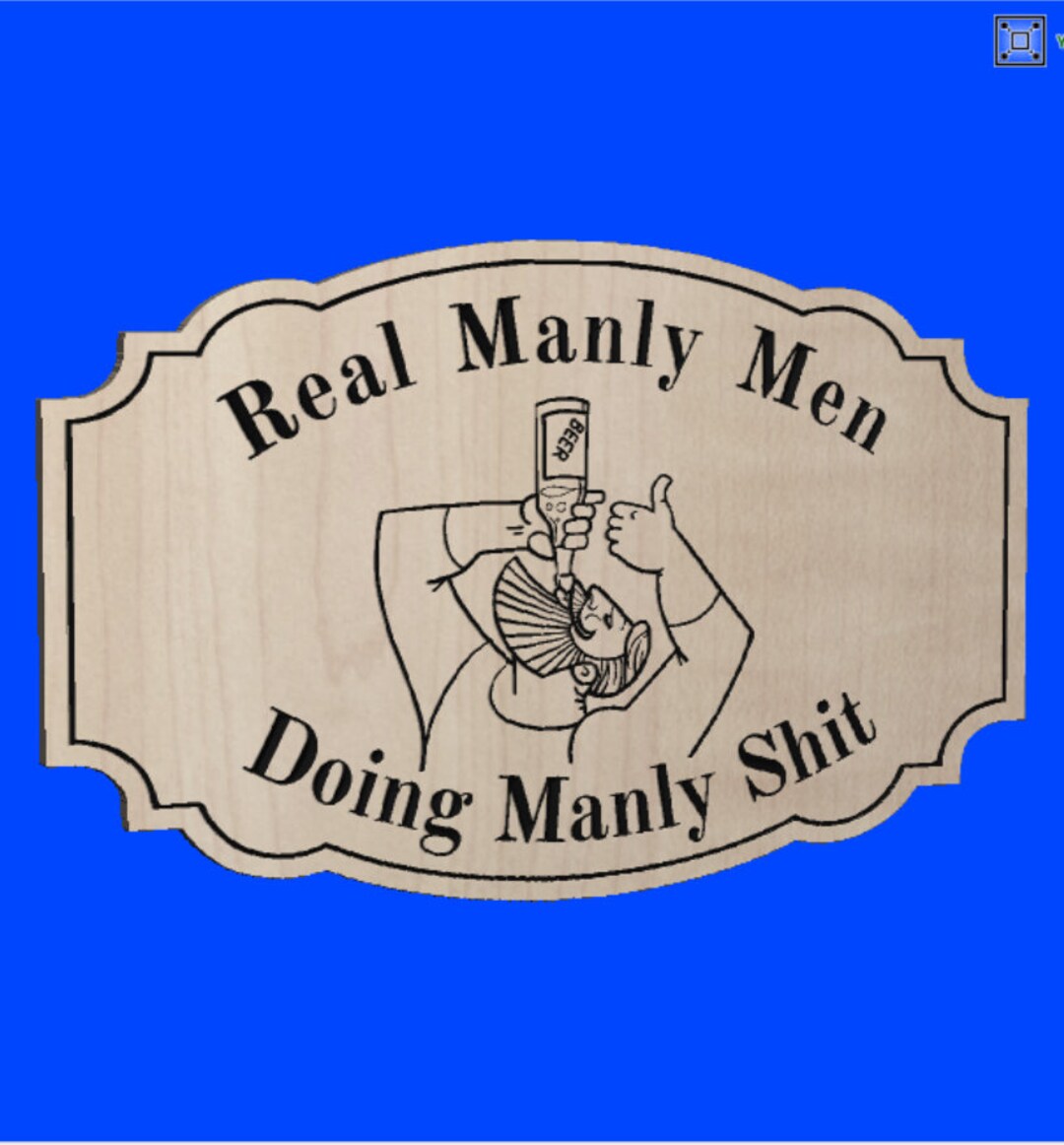 Man Cave Real Manly Men Doing Manly Sh*t Chugging Thumbs up | CNC SVG ...