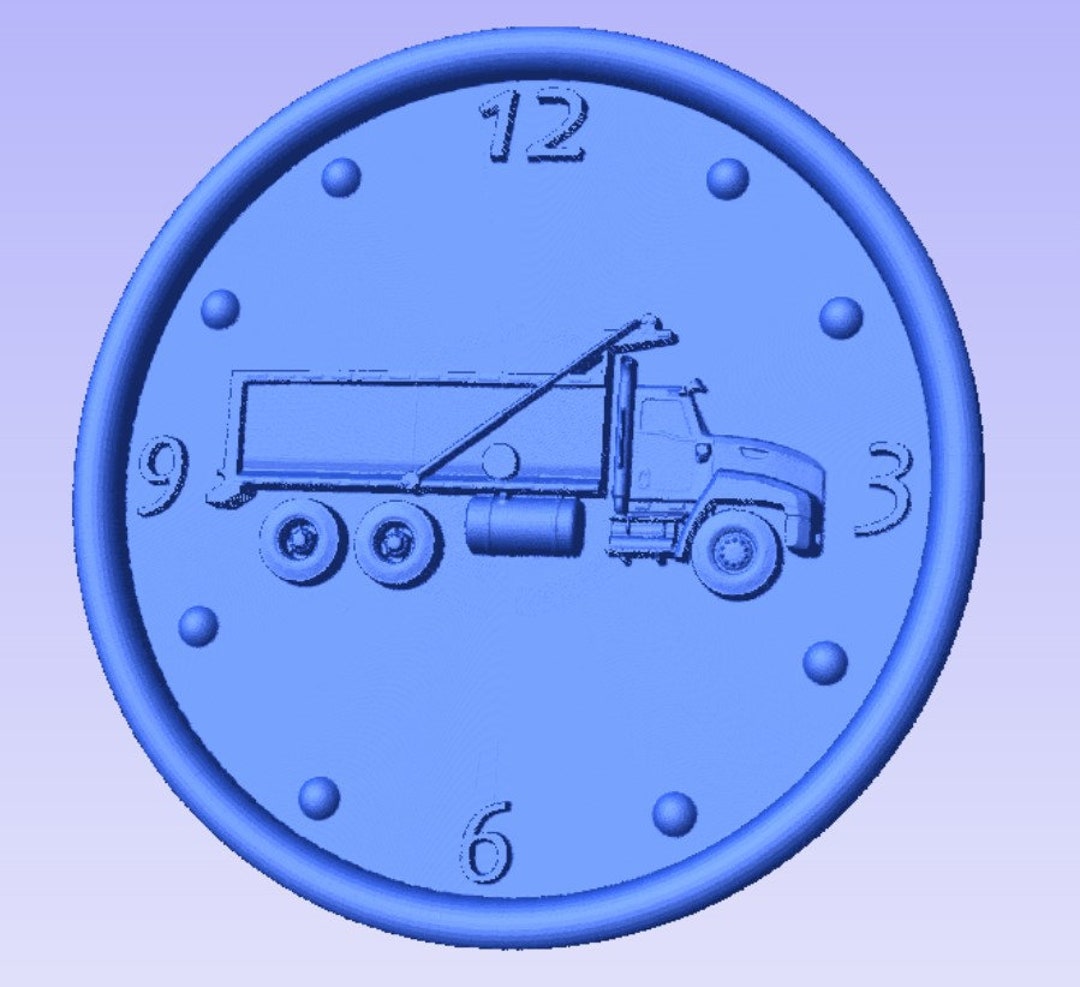 Dump Truck Clock | CNC 3D Relief File STL - Etsy