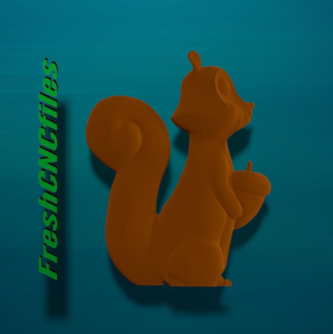 Squirrel | CNC 3D Relief File STL - Etsy