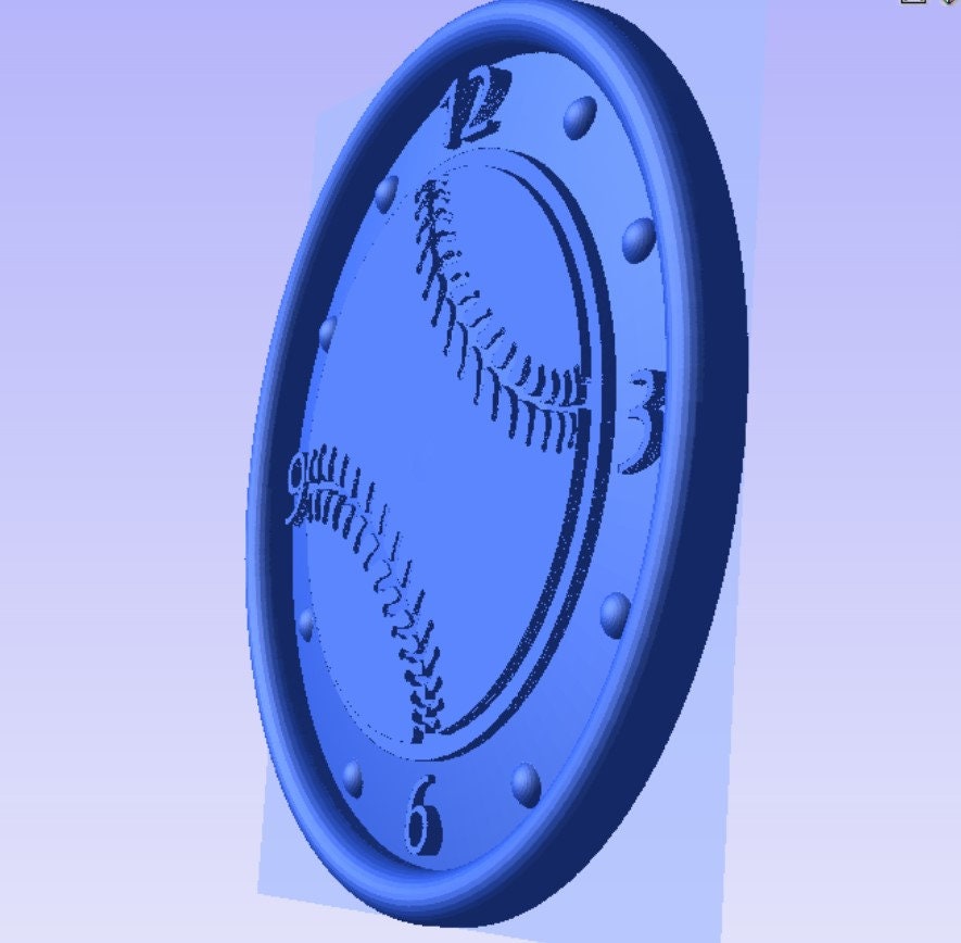 Baseball Clock | CNC 3D Relief File STL - Etsy