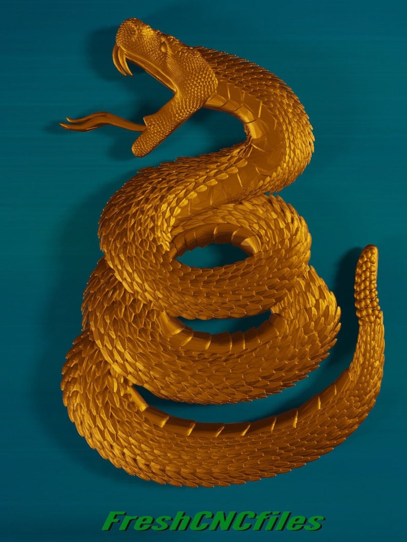 Snake CNC 3D Relief File STL - Etsy Canada