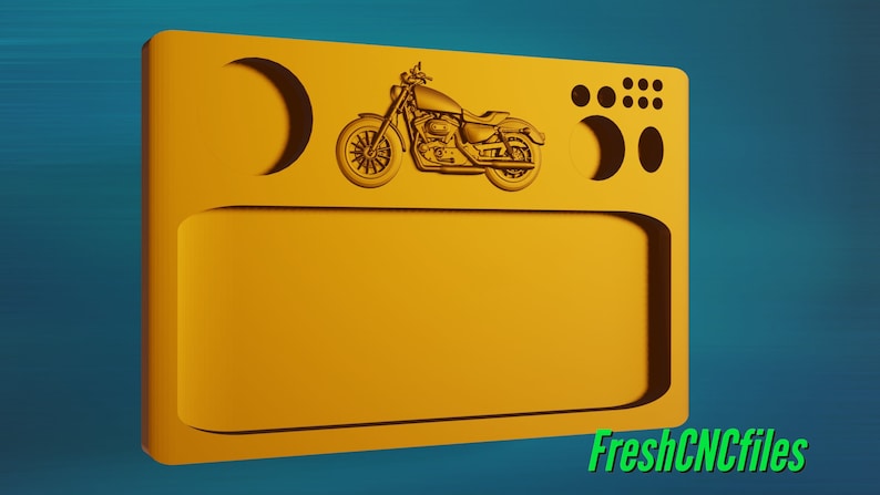 Motorcycle Rolling Tray CNC 3D Relief File STL - Etsy