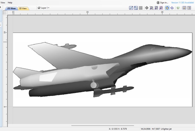 Fighter Jet CNC 3D Relief File STL - Etsy