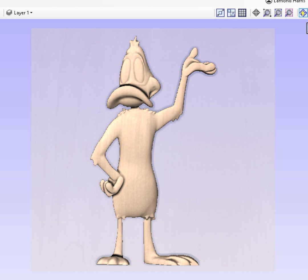 Duck Cartoon | CNC 3D Relief File STL - Etsy