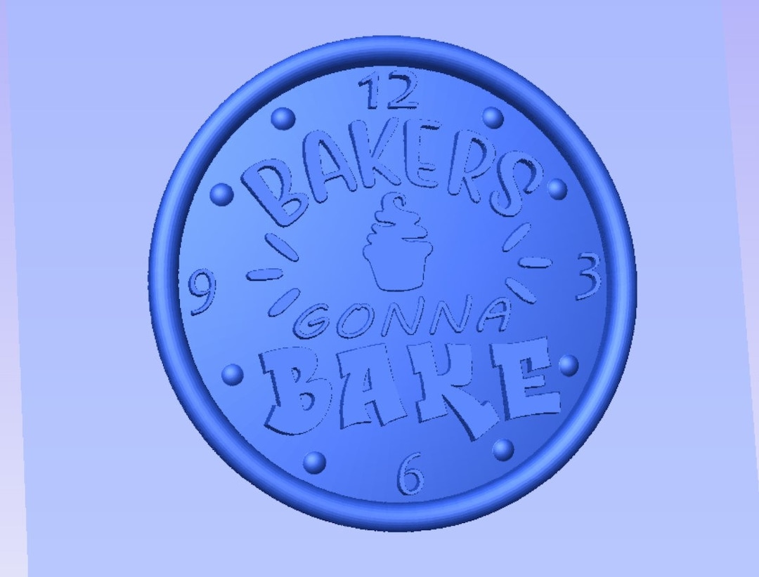 Bakers Gonna Bake Clock | CNC 3D Relief File STL - Etsy