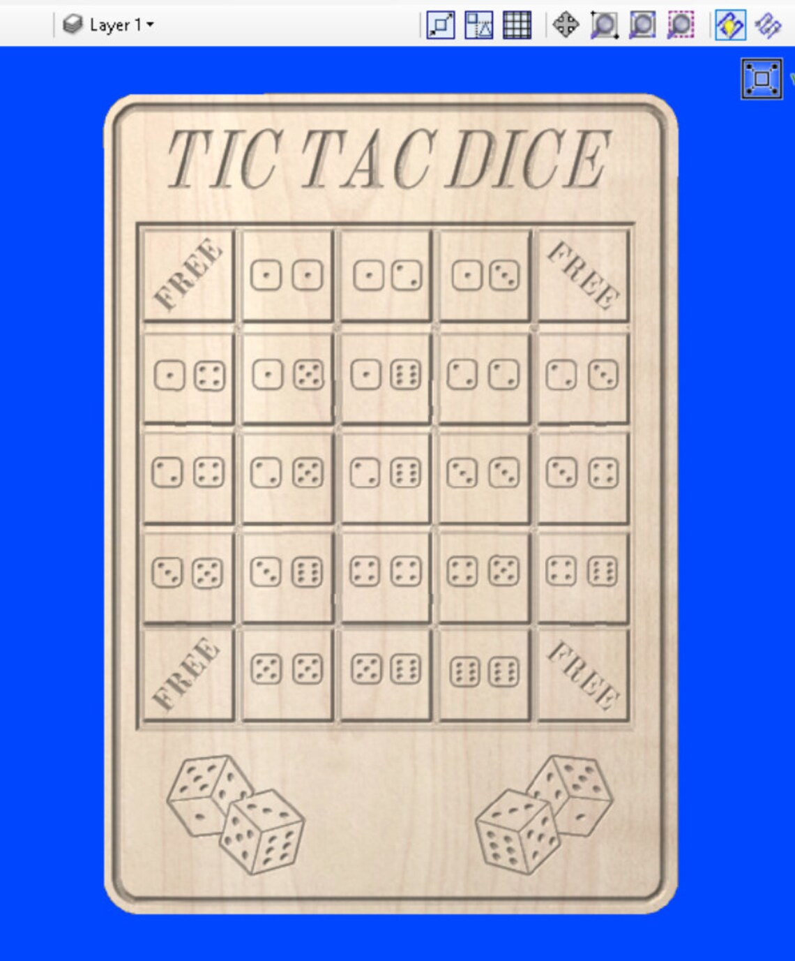 Tic Tac Toe Dice Game | CNC File - Etsy