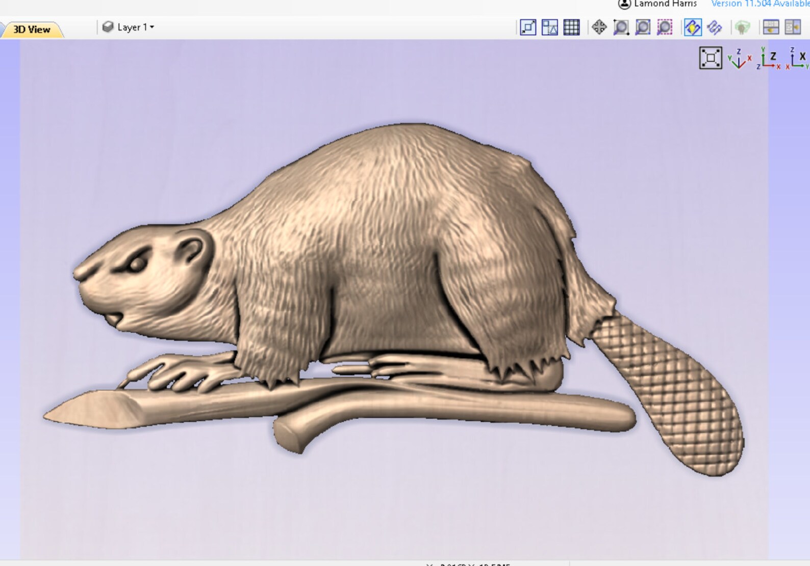Beaver CNC 3D Relief File STL - Etsy