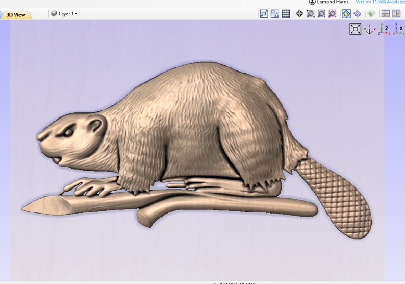Beaver CNC 3D Relief File STL - Etsy