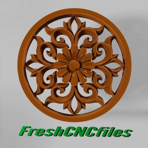 Elegant Flower Applique - CNC STL 3D Relief File - Etsy