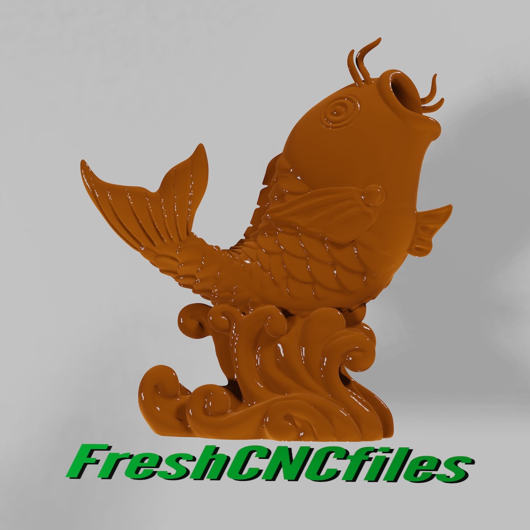 Jumping Carp Fish | CNC 3D Relief File STL - Etsy