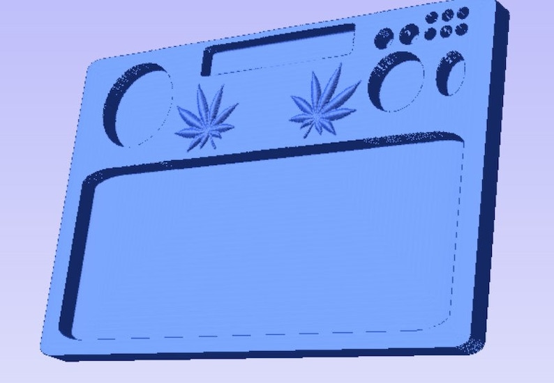 Marijuana Leaf Rolling Tray CNC 3D Relief File STL - Etsy