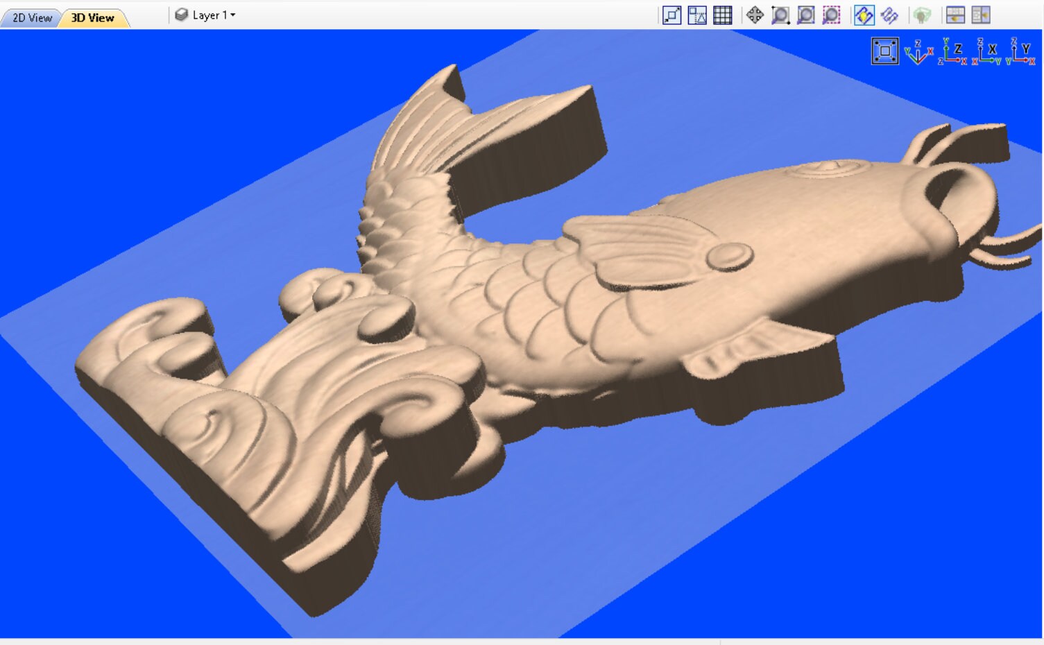 Jumping Carp Fish | CNC 3D Relief File STL - Etsy UK