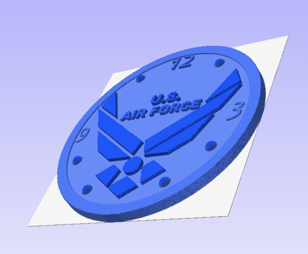 U.S. Air Force Clock | CNC 3D Relief File STL - Etsy