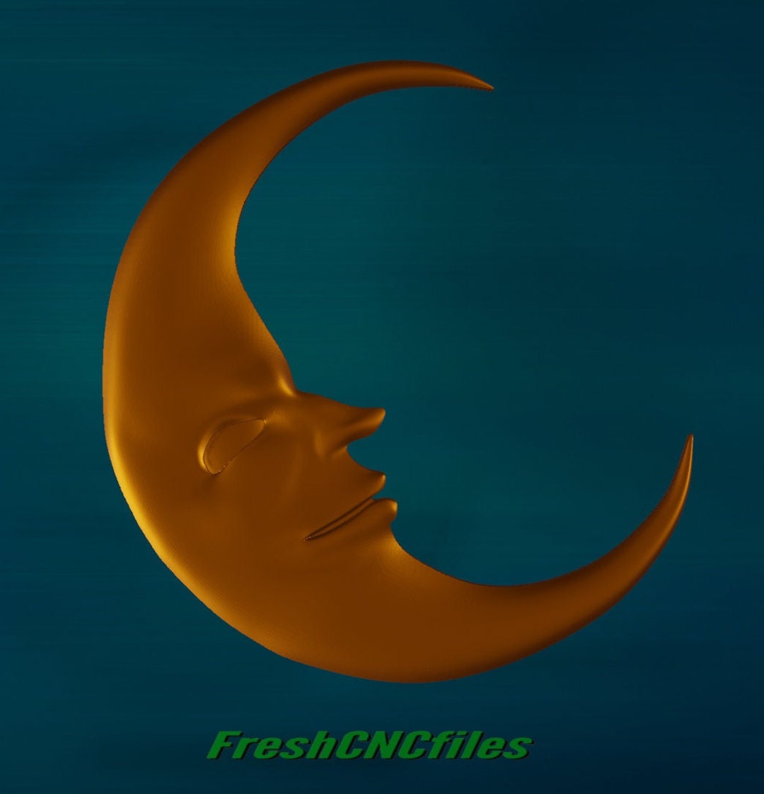 Moon Man Sleeping | CNC 3D Relief File STL - Etsy