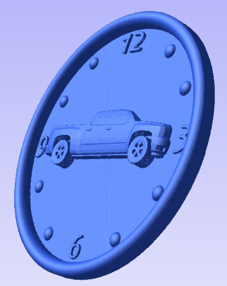Pick-up Truck Clock CNC 3D Relief File STL - Etsy