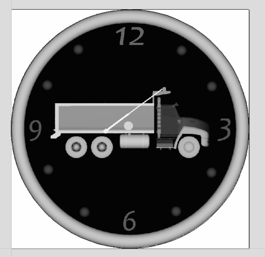 Dump Truck Clock CNC 3D Relief File STL - Etsy