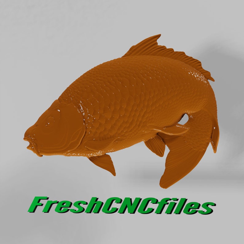 Fish CNC 3D Relief File STL - Etsy