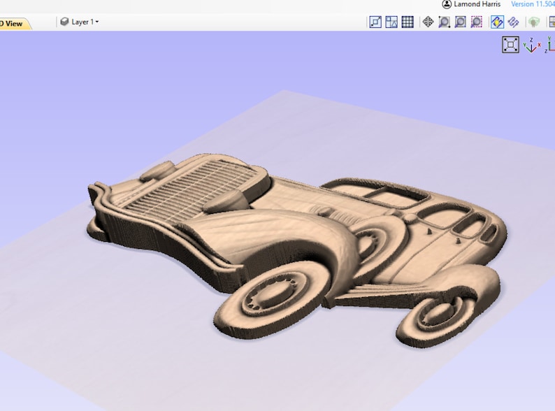 Classic Car CNC 3D Relief File STL - Etsy