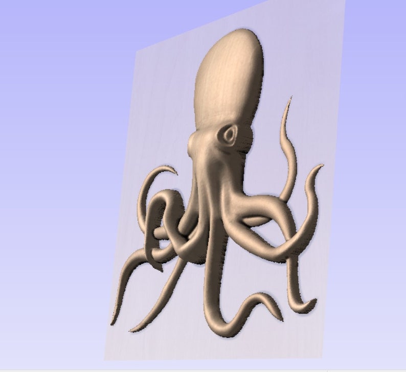 Octopus CNC 3D Relief File STL - Etsy