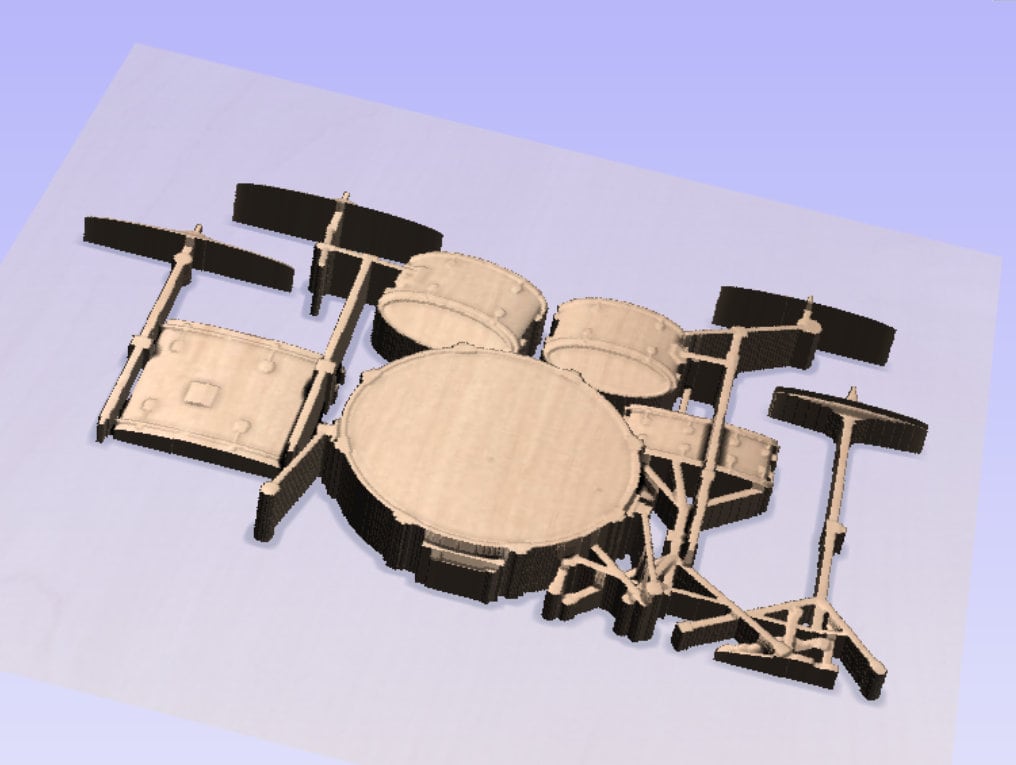Band Instruments Three Files CNC 3D Relief Files, STL - Etsy