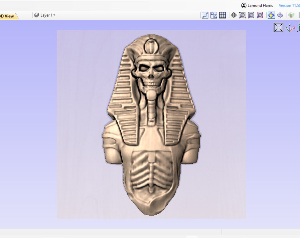 Egyptian Pharaohs Mummy CNC 3D Relief File STL King and Queen - Etsy Canada