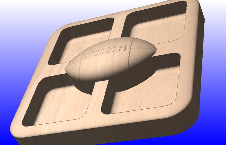Appetizer Platter, Football | CNC 3D Relief File STL - Etsy
