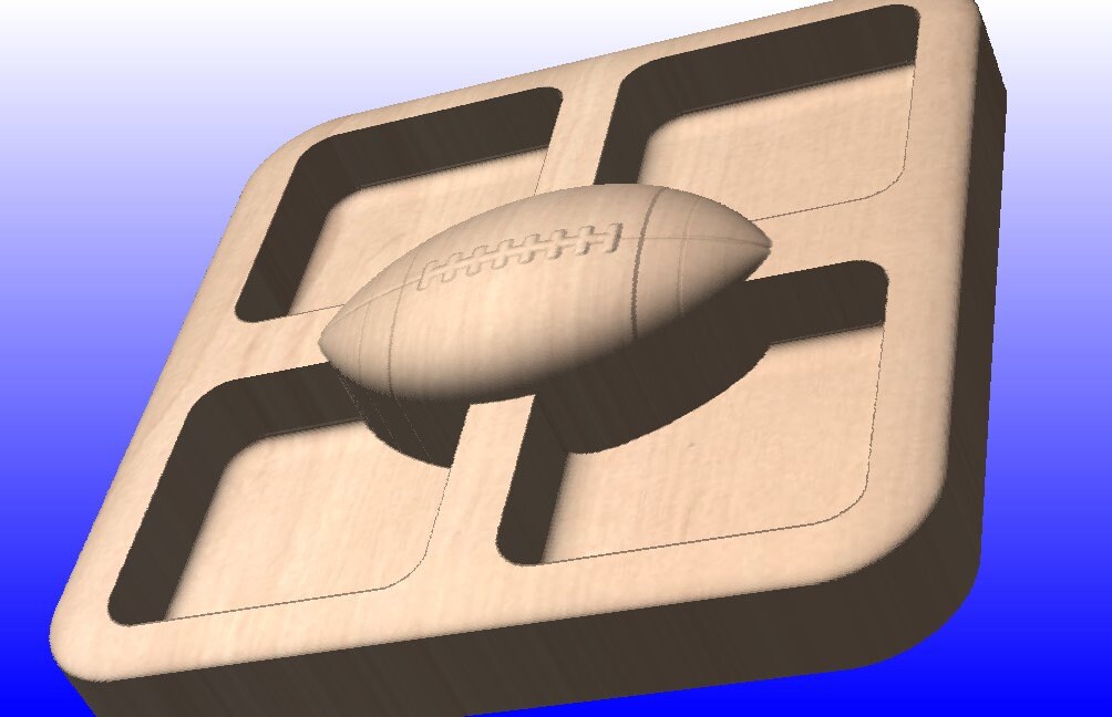 Appetizer Platter, Football | CNC 3D Relief File STL - Etsy